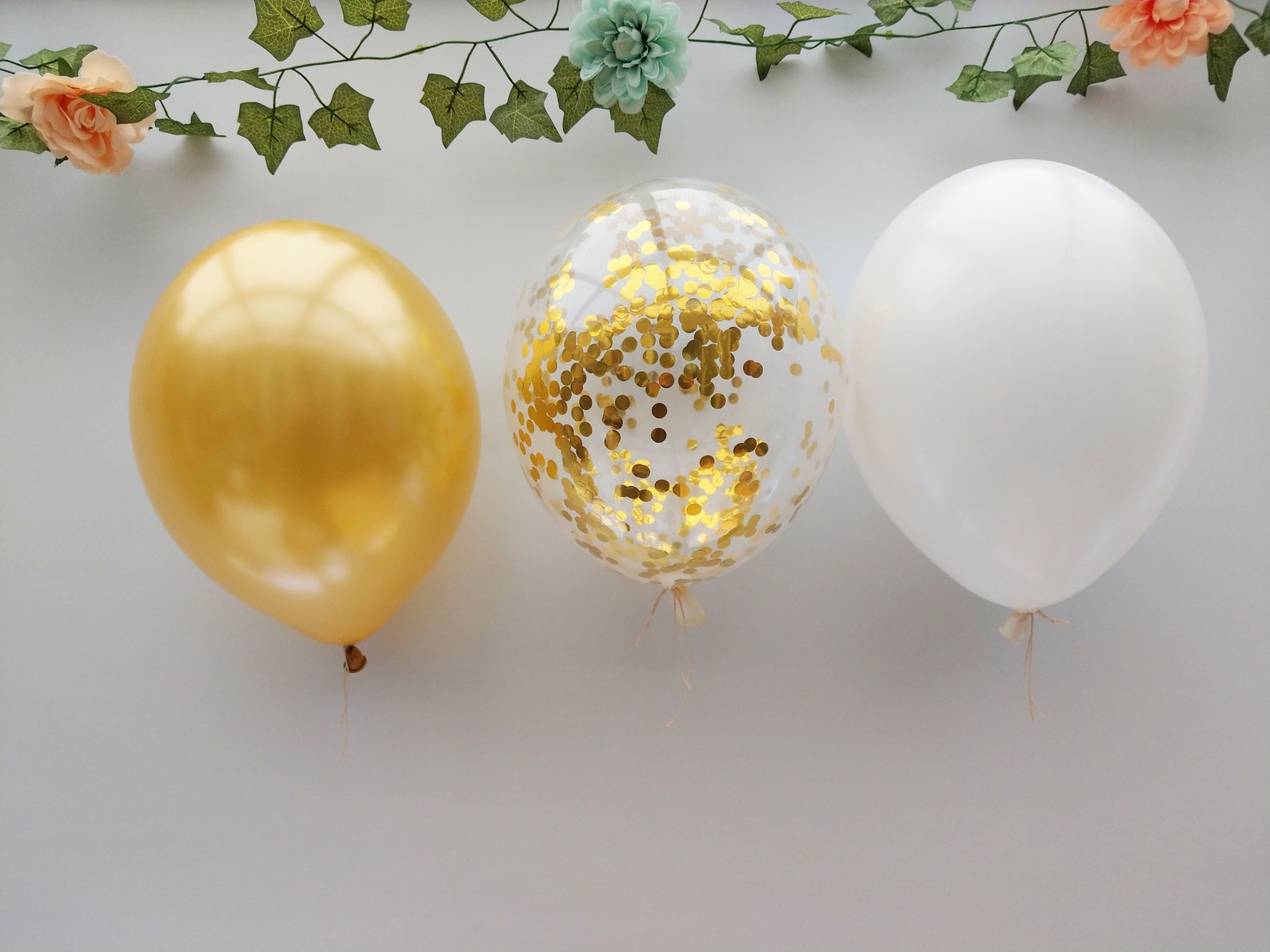 Gold Confetti Balloons Birthday Party Decorations Gold | Etsy