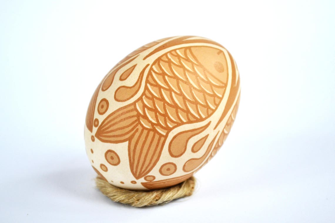 Pysanky Traditional Ukrainian Easter Egg Chicken Pysanka Real | Etsy