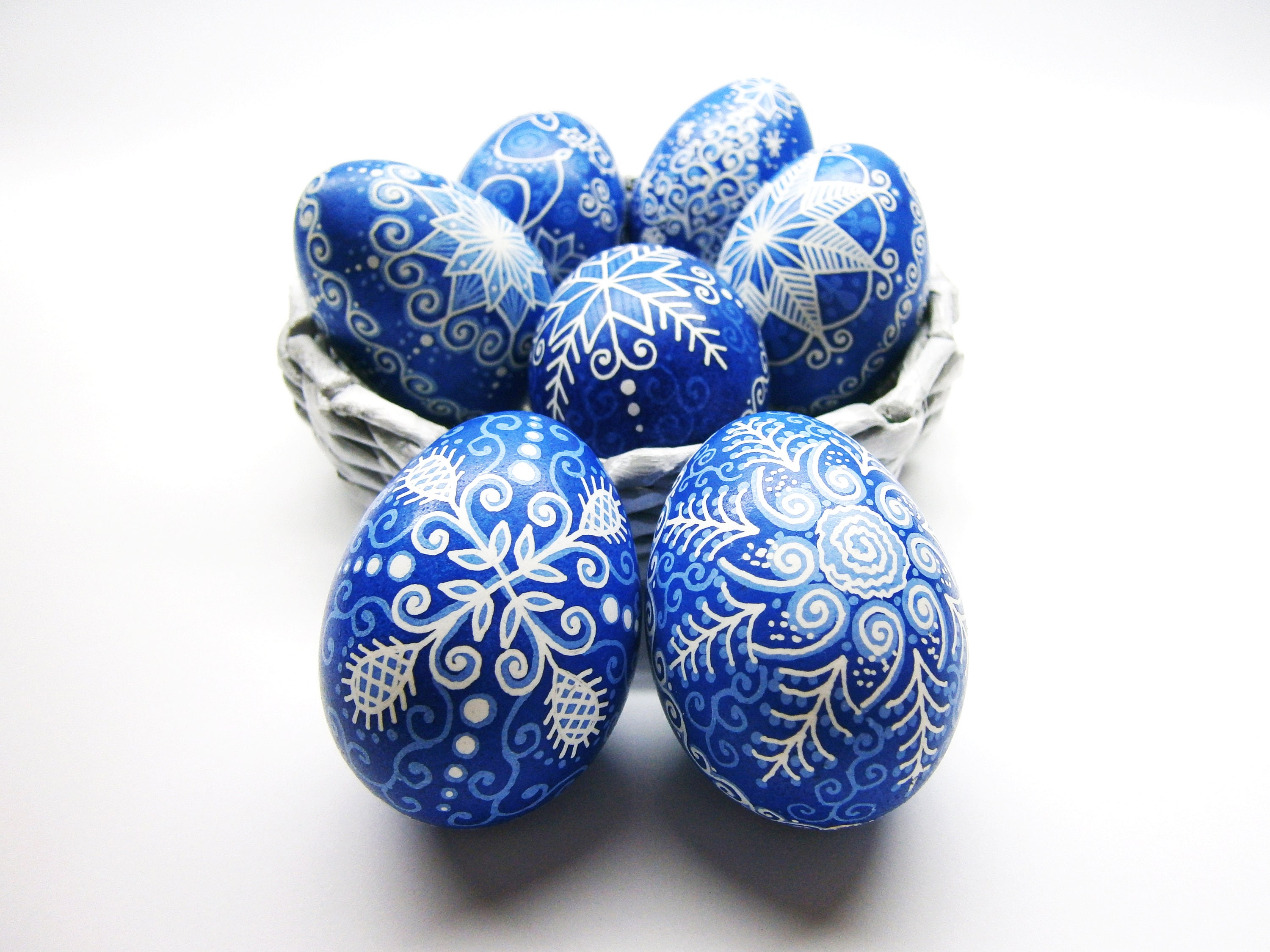 Traditional Pysanka Set of 7 Egg Christmas Pysanka Ukrainian - Etsy Canada