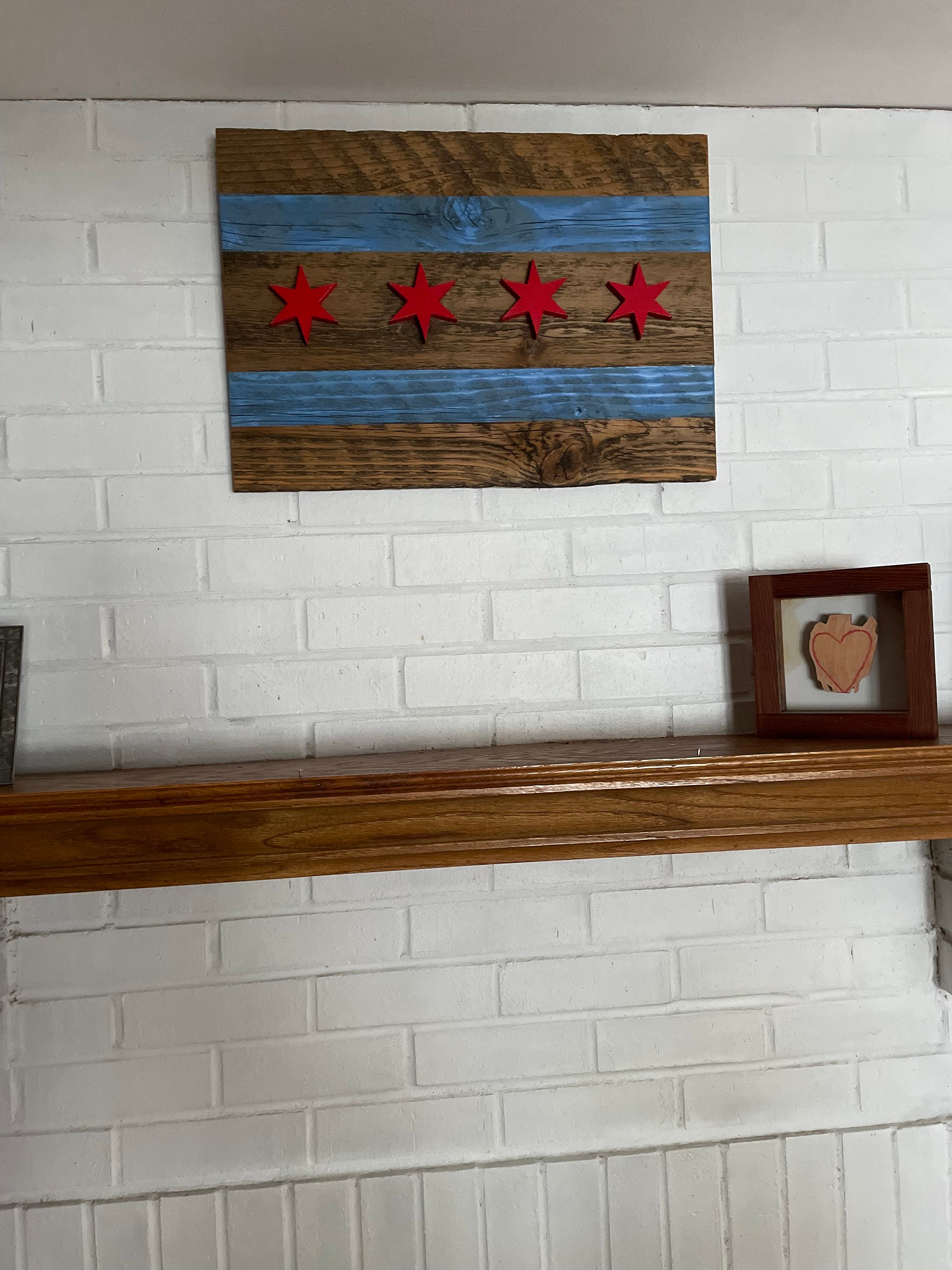 La bandera de Chicago recuperada - Etsy España