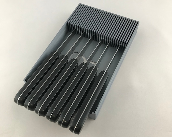 Steak Knife Holder Counter or Drawer Kitchen Organizer | Universal ...