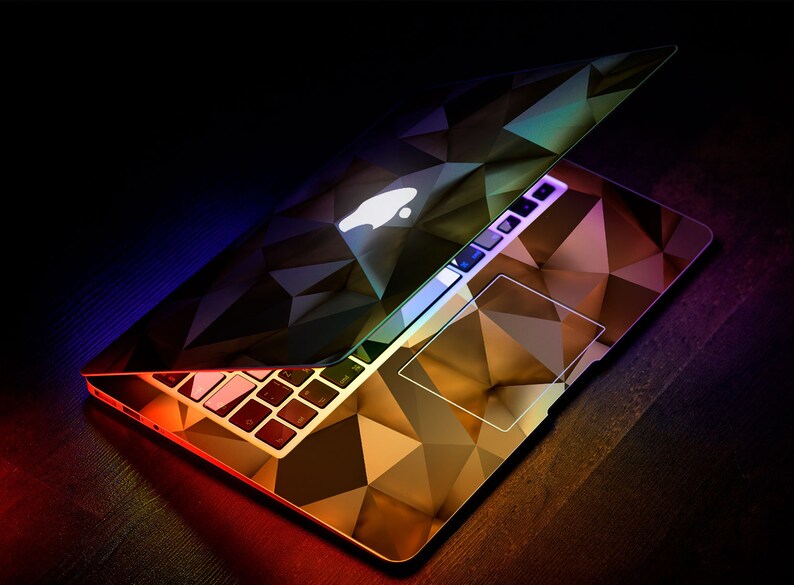 Gold Macbook Cover Geometric Design Macbook Pro 15 2018 Vinyl | Etsy