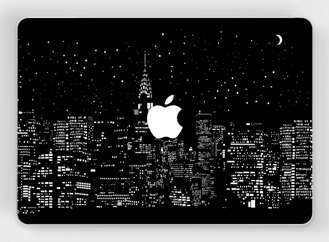 New York Skyline Cover MacBook Pro 14 Mac Book Air 13 Inch Black Skin ...
