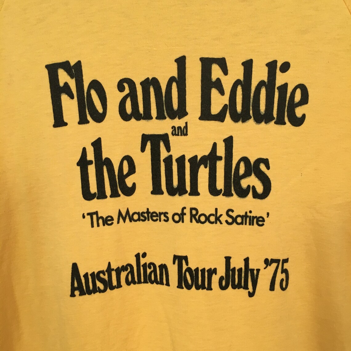 Rare Vintage 70's FLO and EDDIE & the TURTLES T-shirt Australia Tour ...