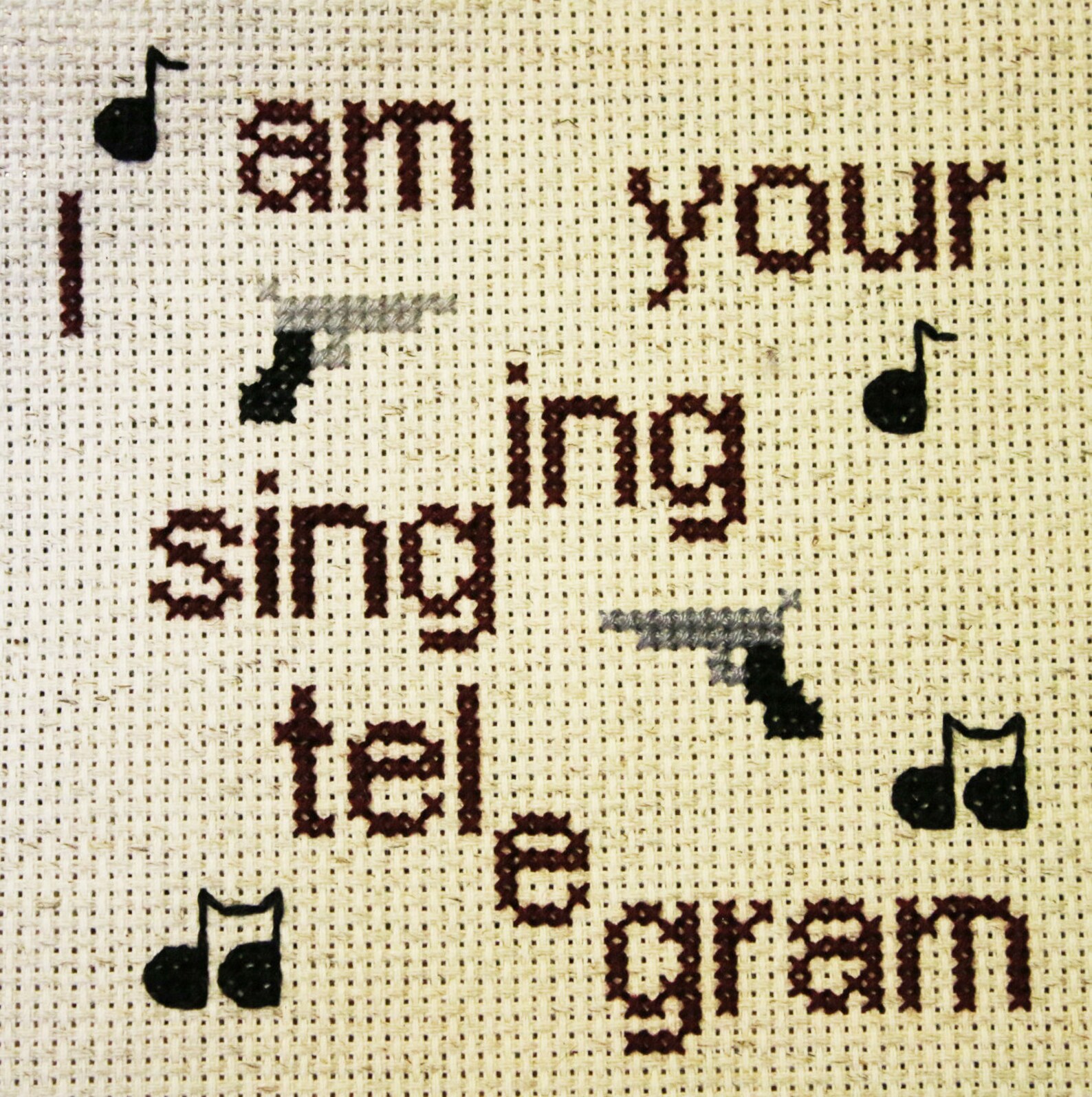 Clue Singing Telegram Cross Stitch | Etsy