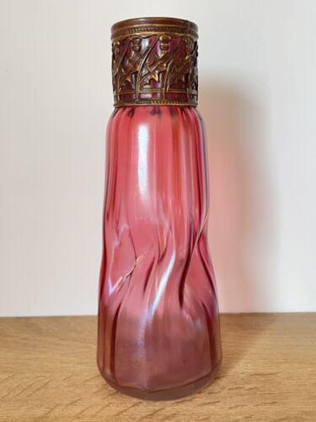 Art Nouveau Vase in Iridescent Pink Glass Loetz Kralik Jugendstil ...