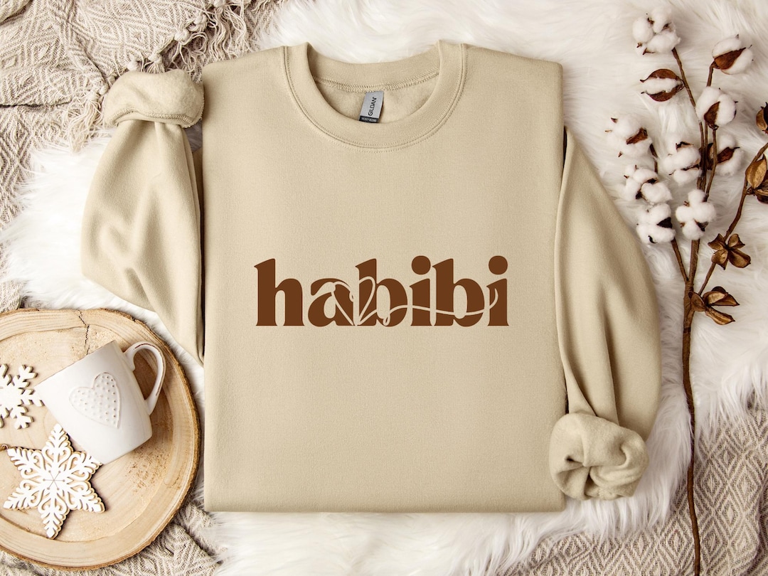 Habibi Sweatshirt, Habibti, Muslim Crewneck, Islam Gift, Eid, Middle ...