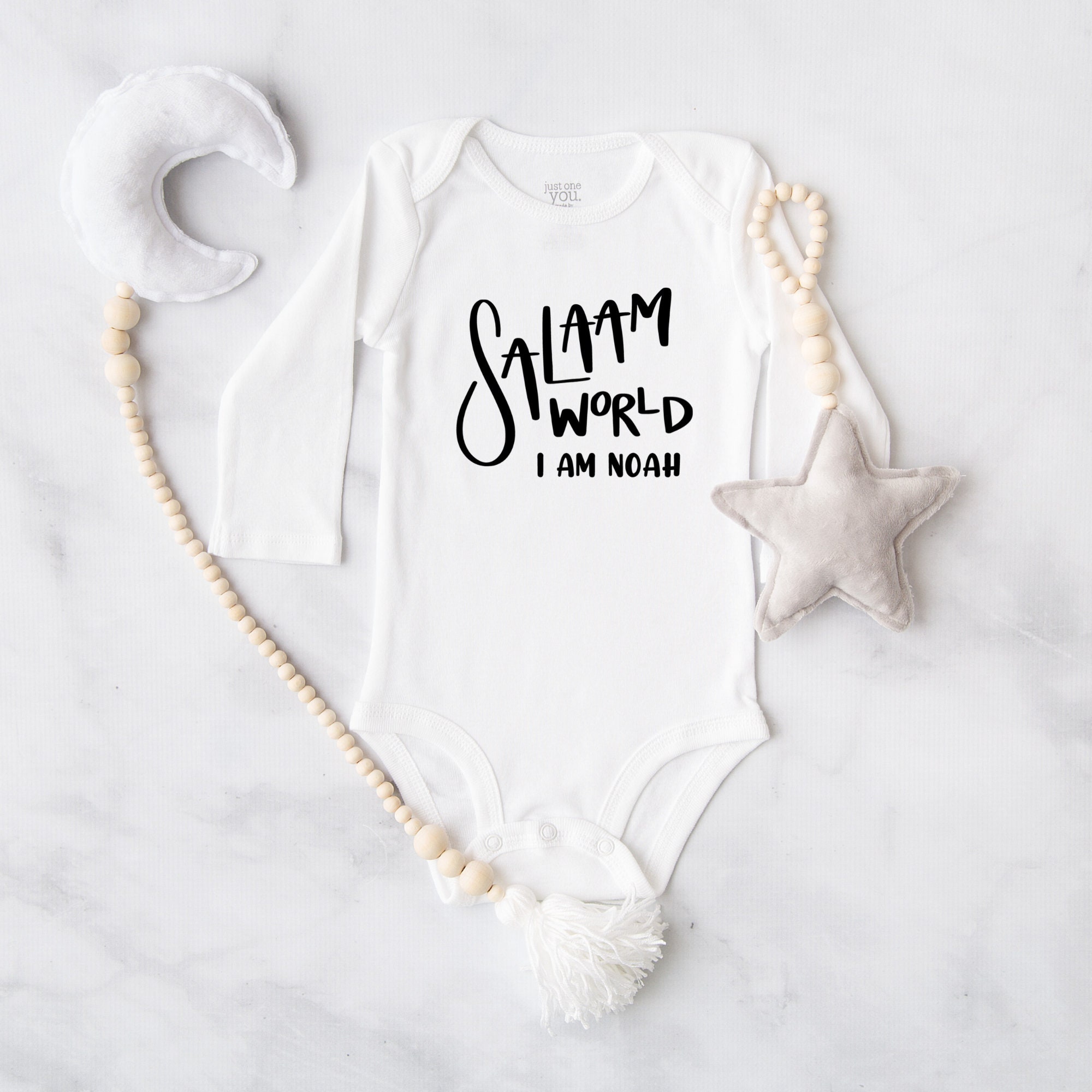 Salaam World Custom Onesie®, Muslim Baby, Bodysuit, Baby Girl, Boy ...