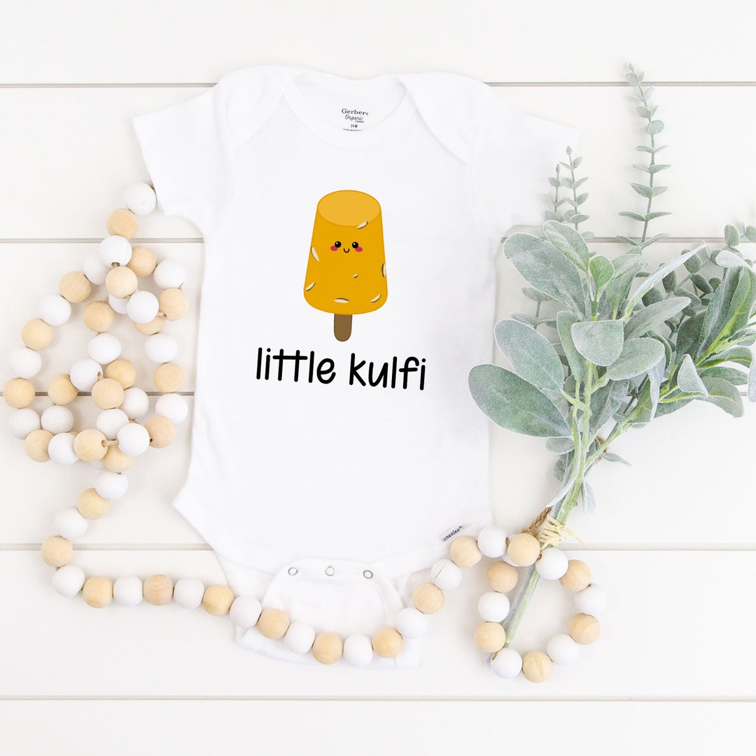 Little Kulfi Baby White Onesie®, Punjabi, Bodysuit, Boy Bollywood ...