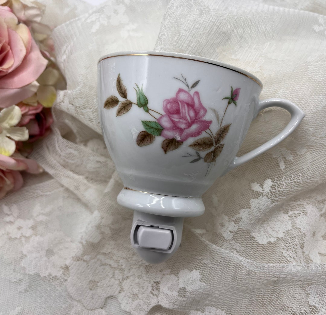 Vintage Tea Cup Night Light - Etsy