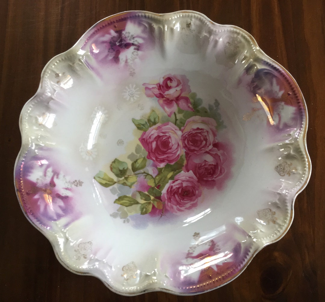 Gorgeous Vintage Large Rose Bowl - Etsy