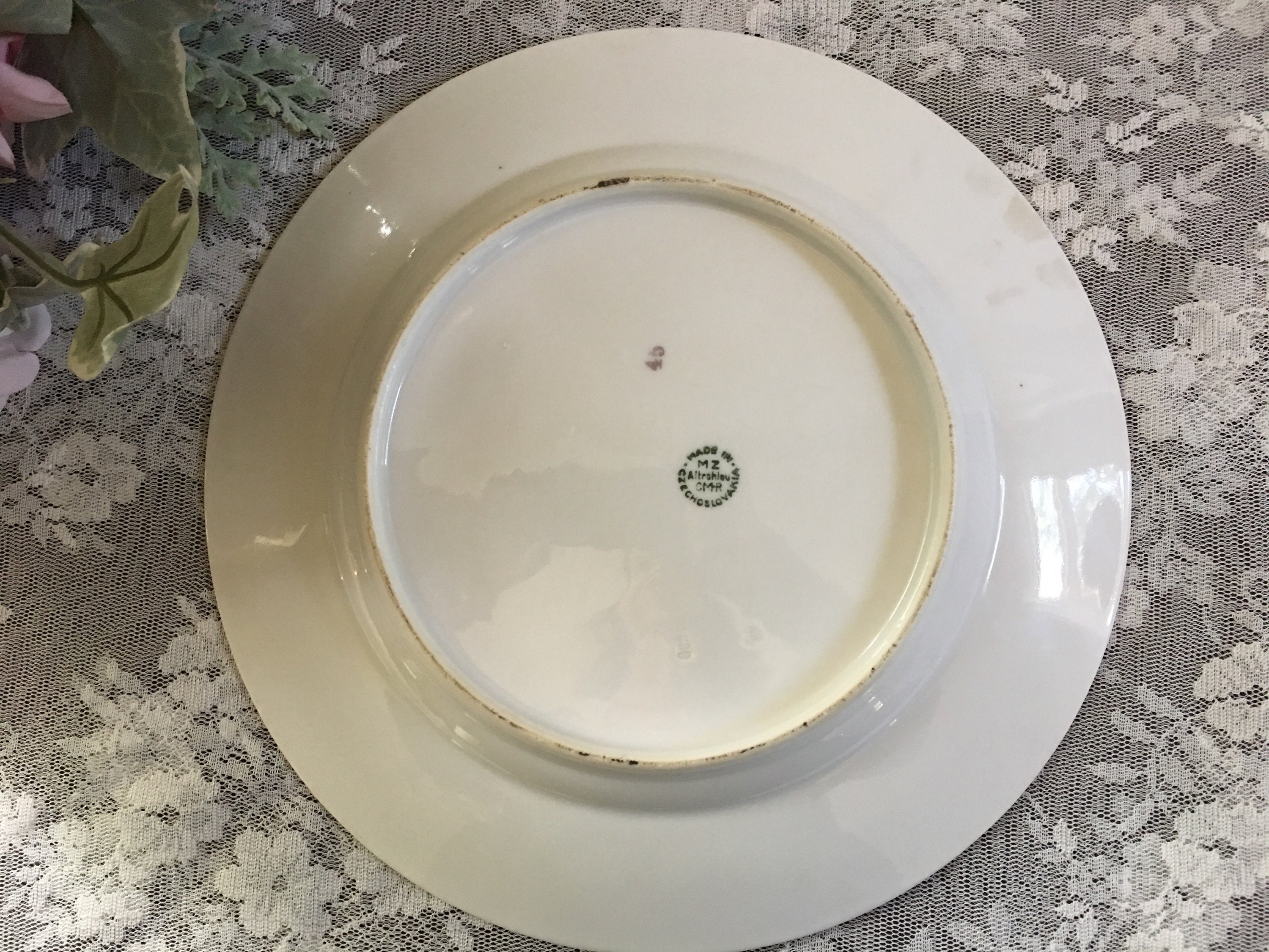 Vintage Czechoslovakia Floral Plate - Etsy