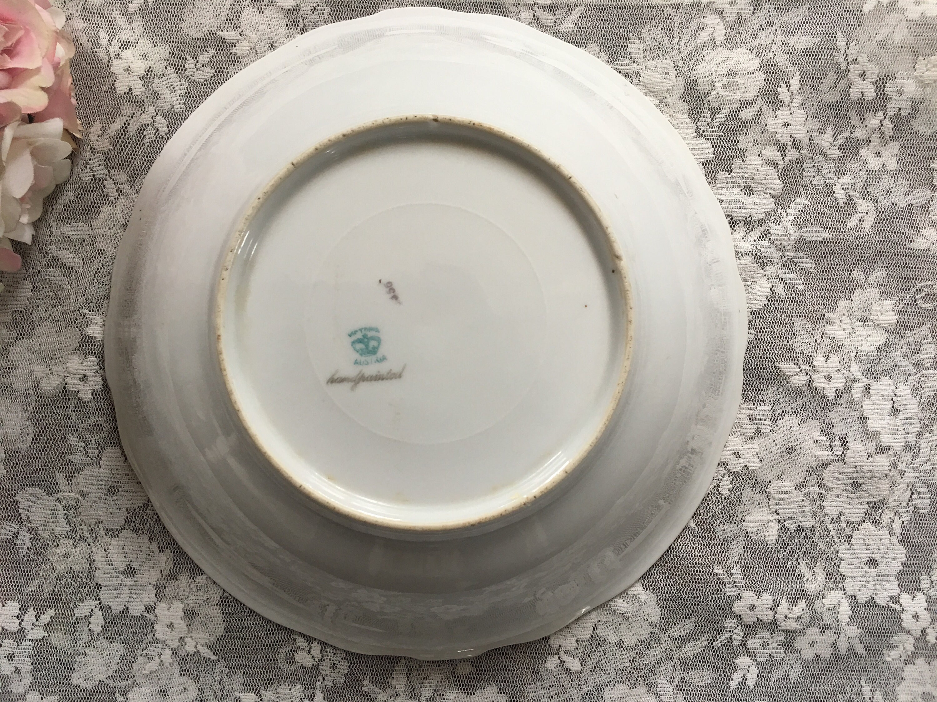 Large Vintage Antique Rose Bowl Victoria - Etsy