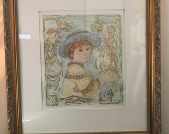 Edna Hibel Lithograph - Etsy