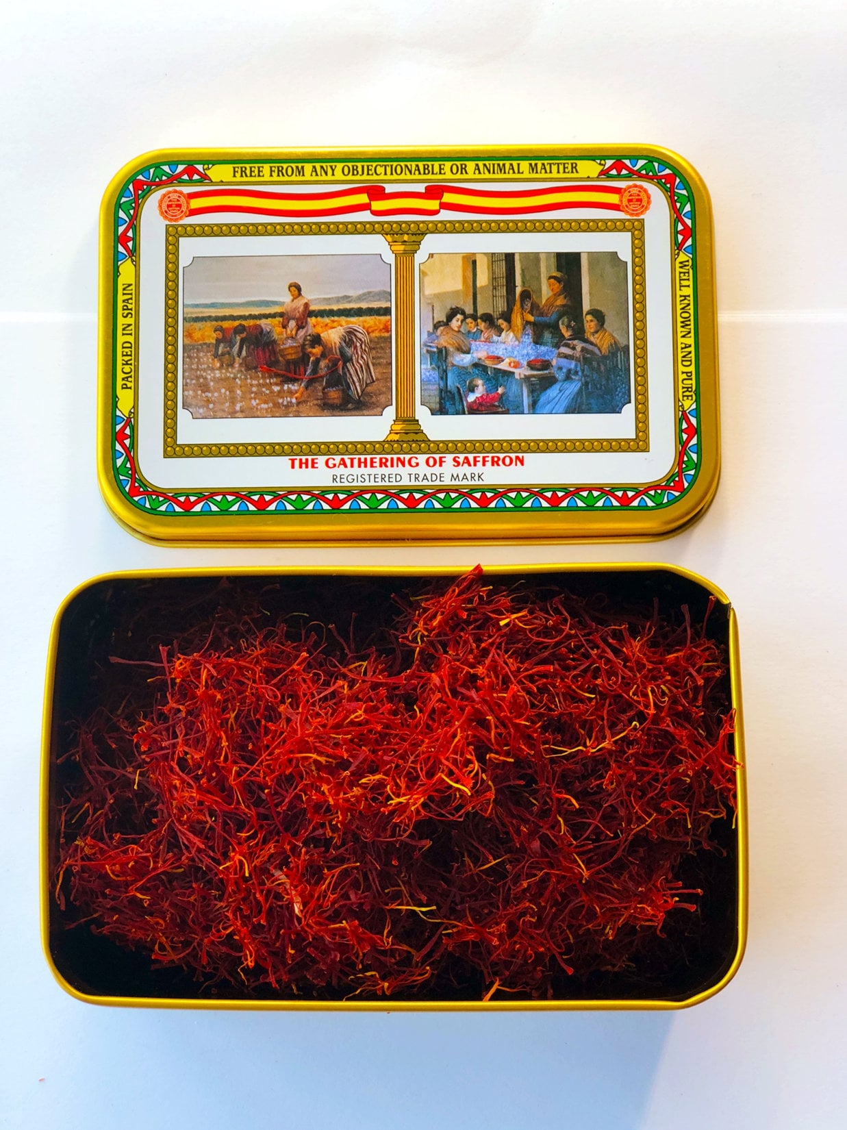 Certified Best Saffron Threads 1 OZ Tin 28.3 Grams 100% - Etsy