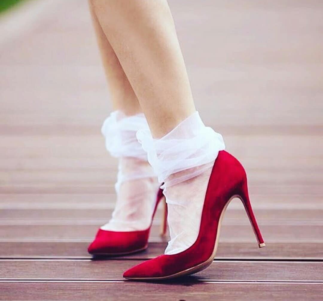 White Lace Socks Lace Ankle Socks Vintage Socks Tulle Sheer Socks Black ...