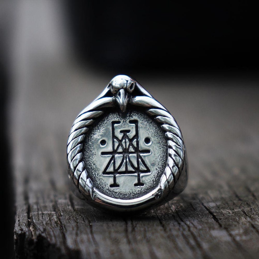 Stainless Steel Signet Ring Men's Women's Nordic - Etsy