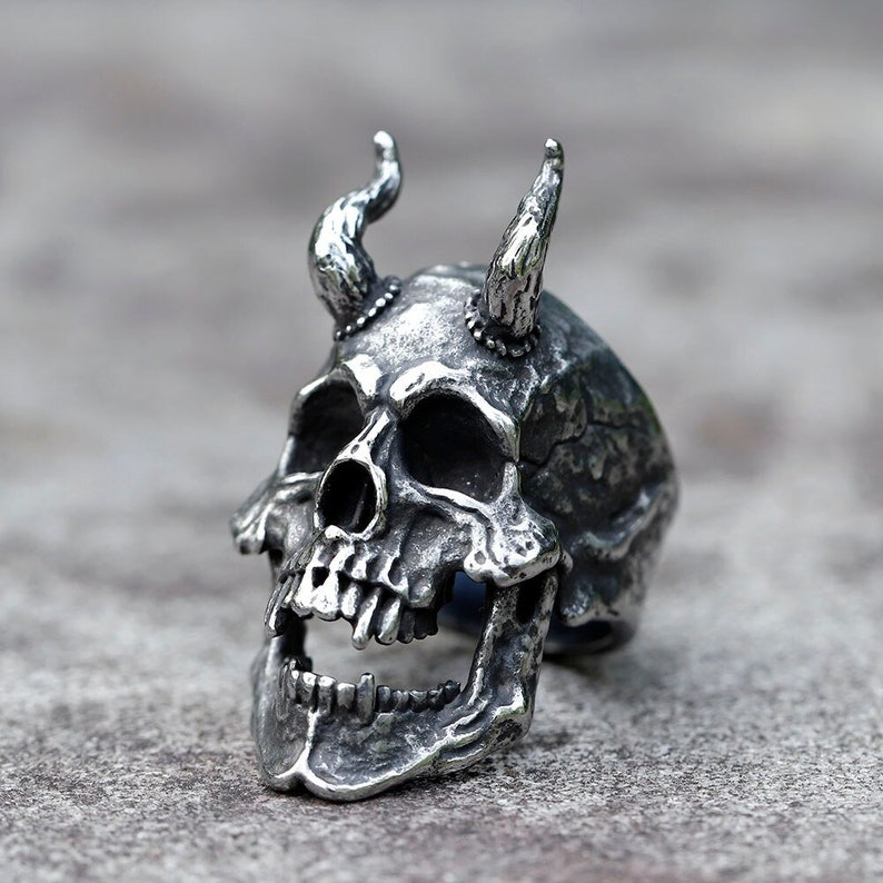Satanic Demon Devil Lucifer Goats Skull Baphomet Stainless - Etsy UK