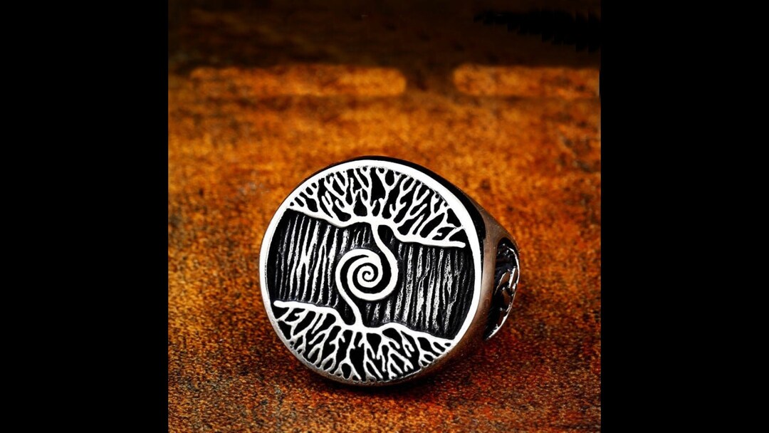 Yggdrasil Tree of Life Buddhist Yogic Yoga Stainless Steel Ring - Etsy UK