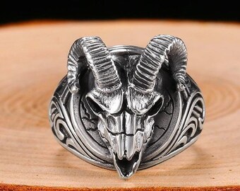 Amazing Details on Our Rams Head Ring With Curly Horns .925 Solid ...