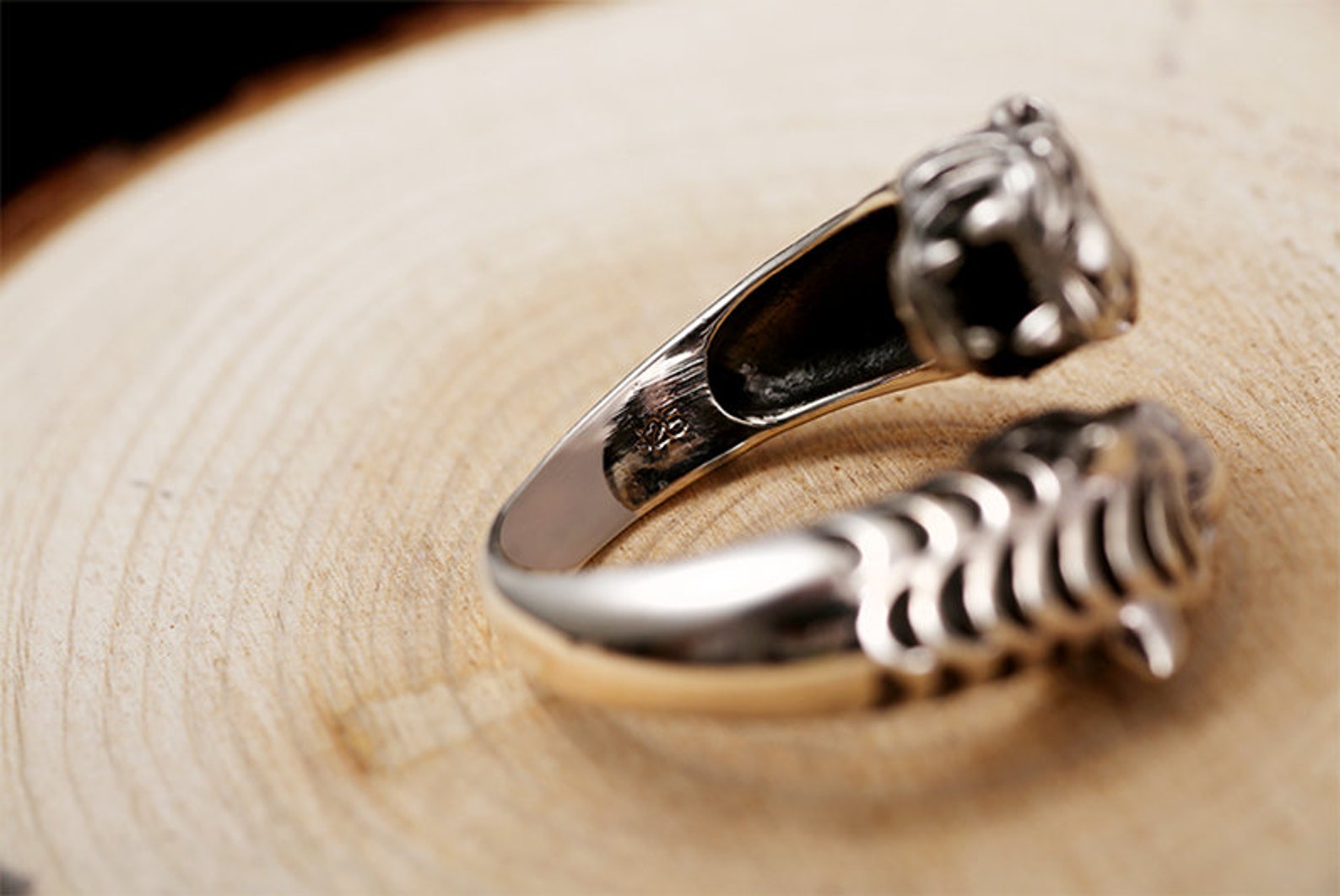 Sterling Silver Double Headed Tiger Ring Unisex Women's | Etsy