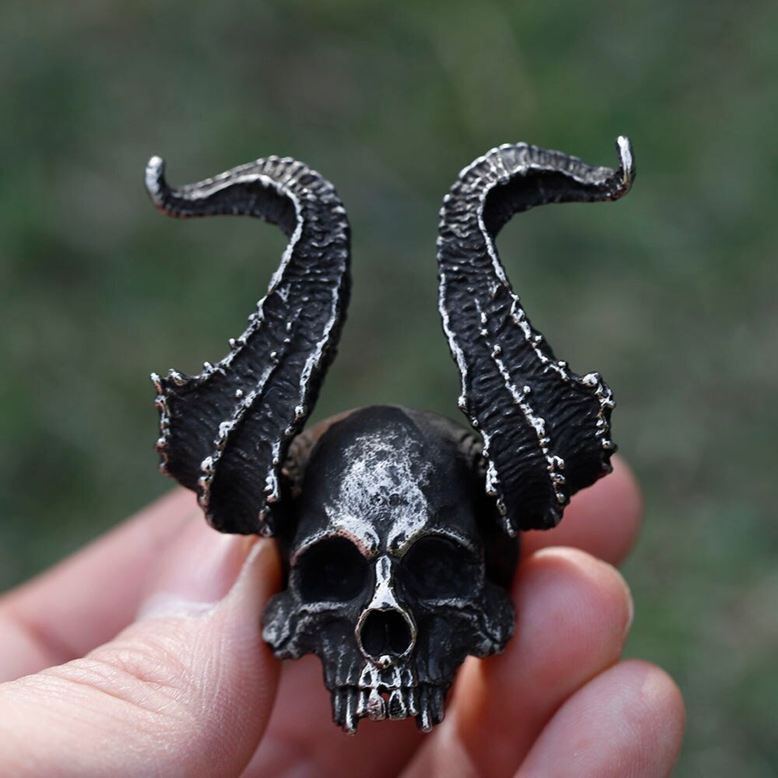 Satanic Demon Devil Lucifer Goats Skull Baphomet Stainless - Etsy UK