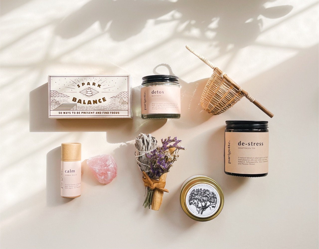 Stress Relief Meditation Kit – Tea, Balm, Bath Salts, Palo Santo ...