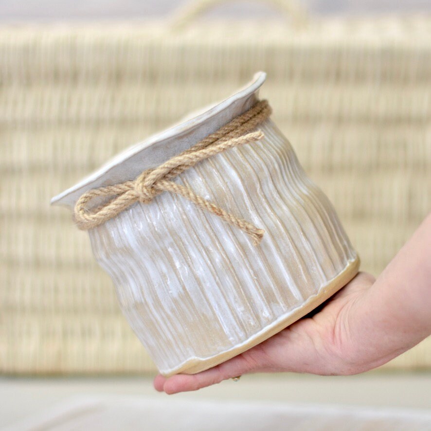 Minimalist Fluted Plant Pot - Etsy