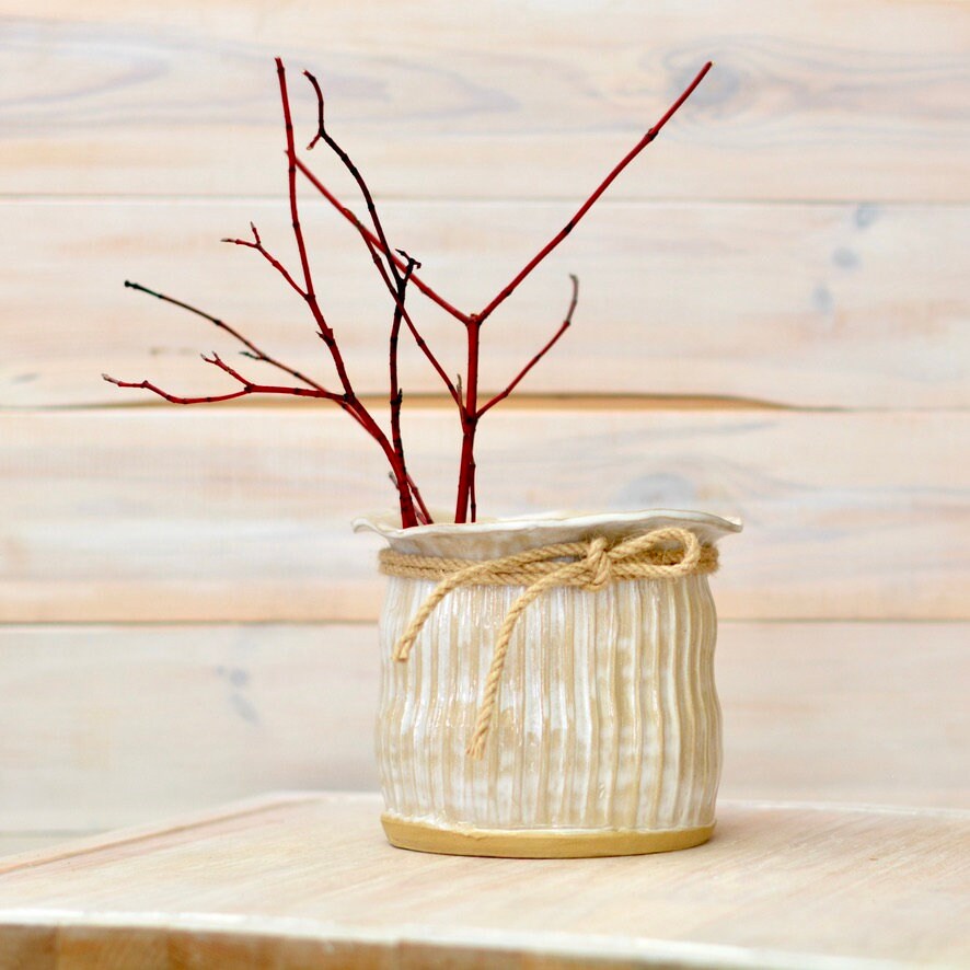 Minimalist Fluted Plant Pot - Etsy