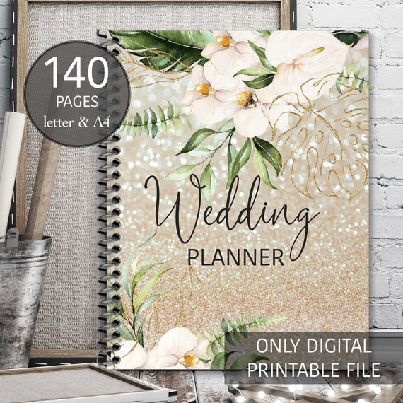 Gold Wedding Planner Digital Wedding Planner Printable | Etsy
