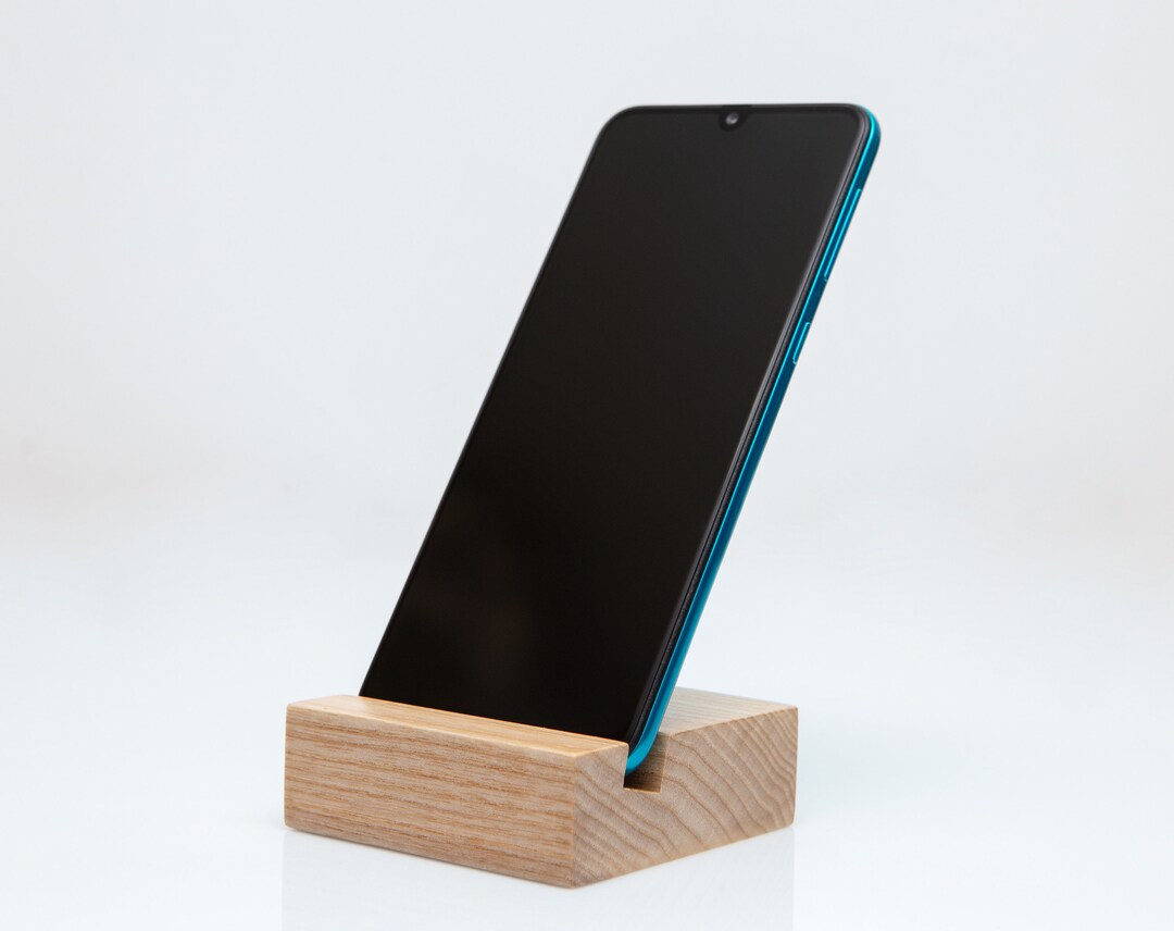 Sustainable and Stylish: Wooden Stand for iPhone and Smartphone - Etsy