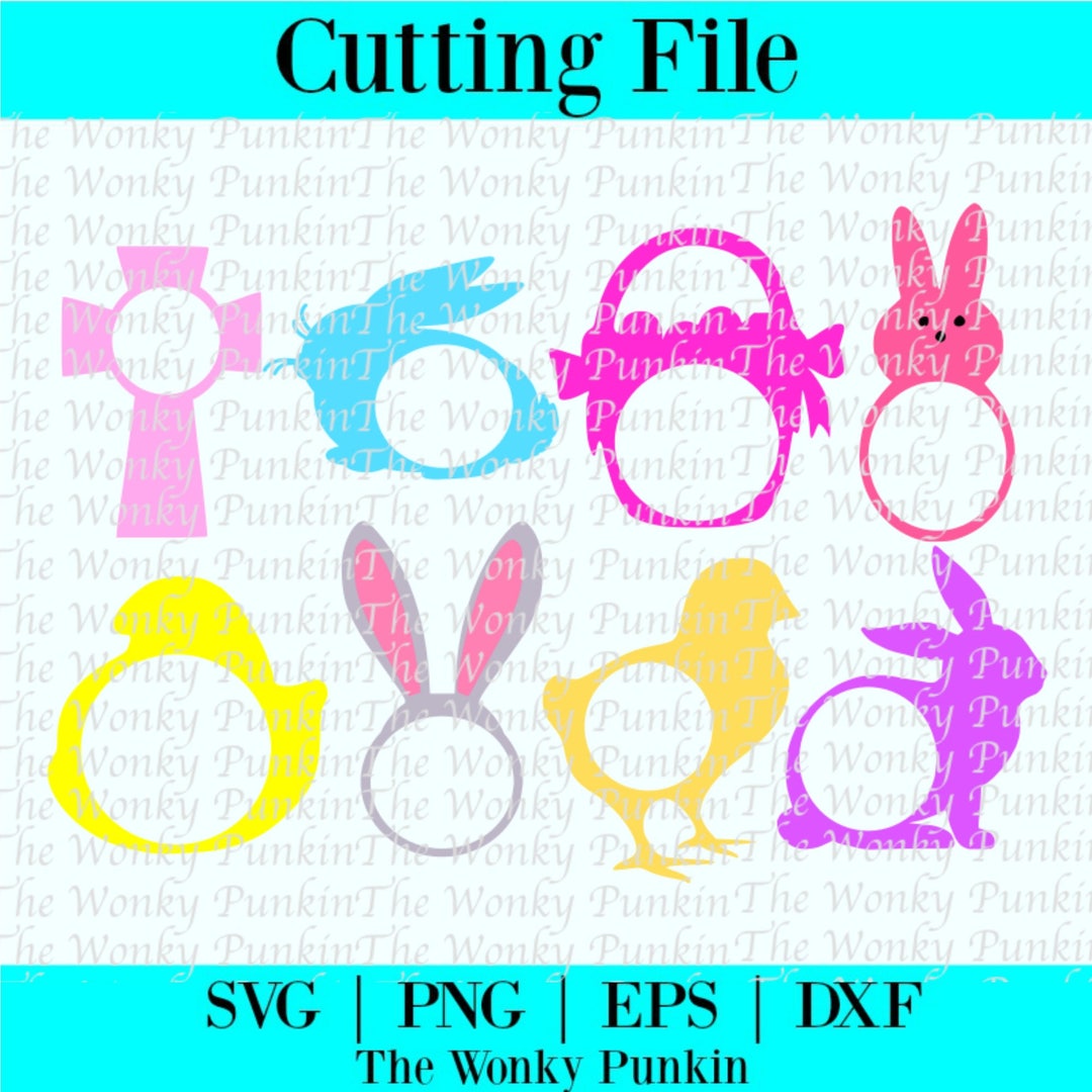 Easter Monogram Frames SVG Bundle Easter SVG Png Eps Dxf Cricut or ...