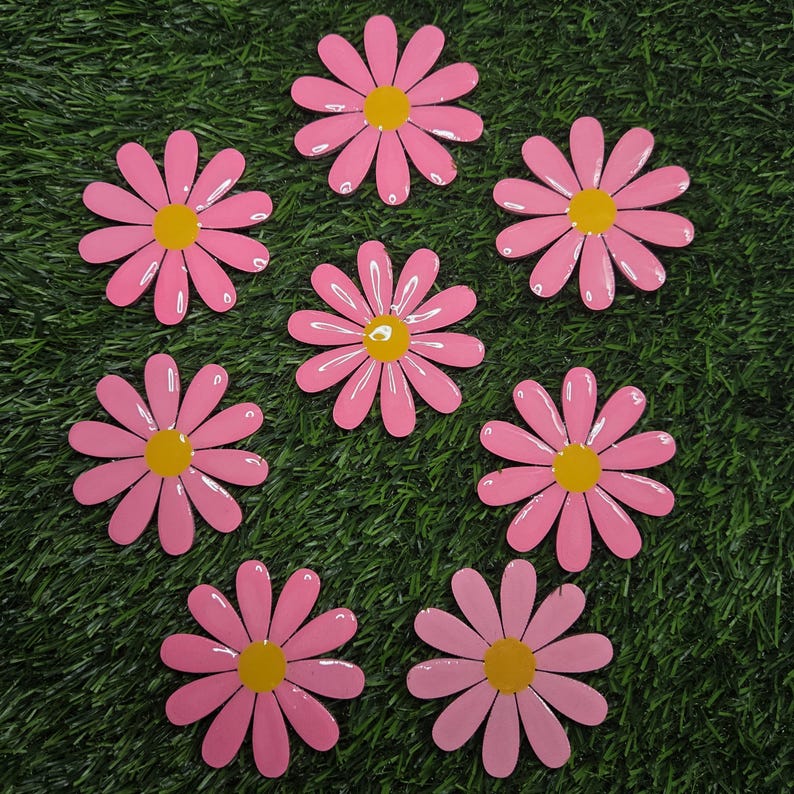 Hand Painted Daisy Magnet: Laser Cut Wood, Epoxy Finish - Etsy