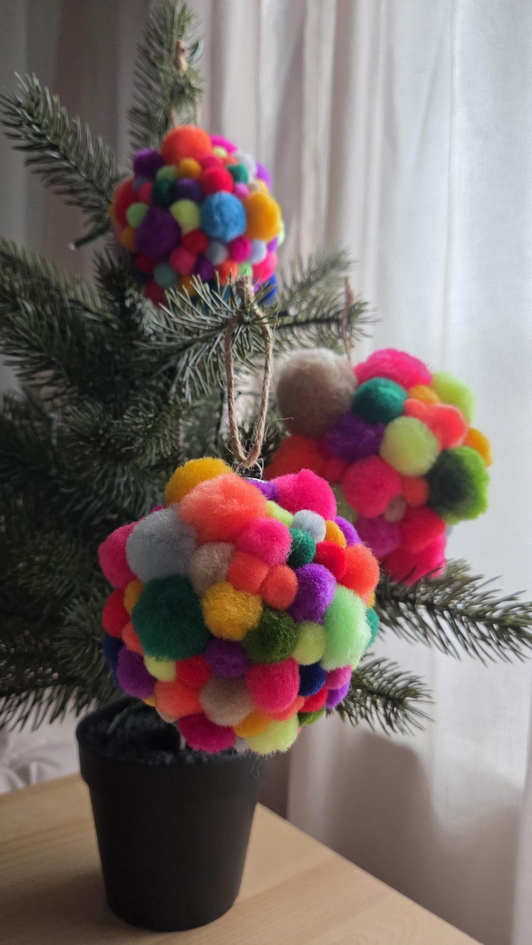 Pom Pom Christmas Tree Ornaments - Etsy