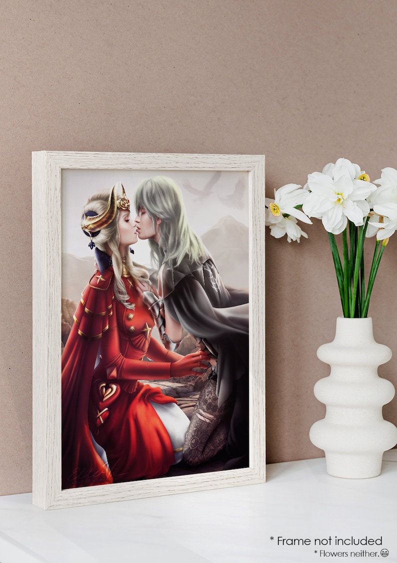Fire Emblem Three Houses Poster Edelgard & Byleth Art Print - Etsy
