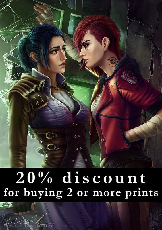 Vi X Caitlyn Poster Arcane Art Print - Etsy
