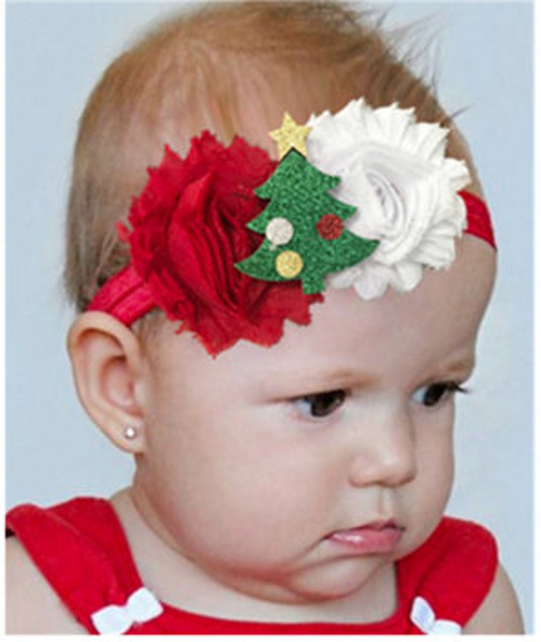 Baby Girl's Christmas Holiday Headband Christmas Tree Headband Green ...