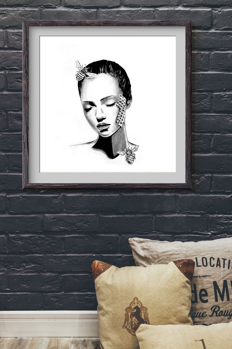 Lady Bee, Original Artwork by Heidi Ruckman, Fine Art Print - Etsy