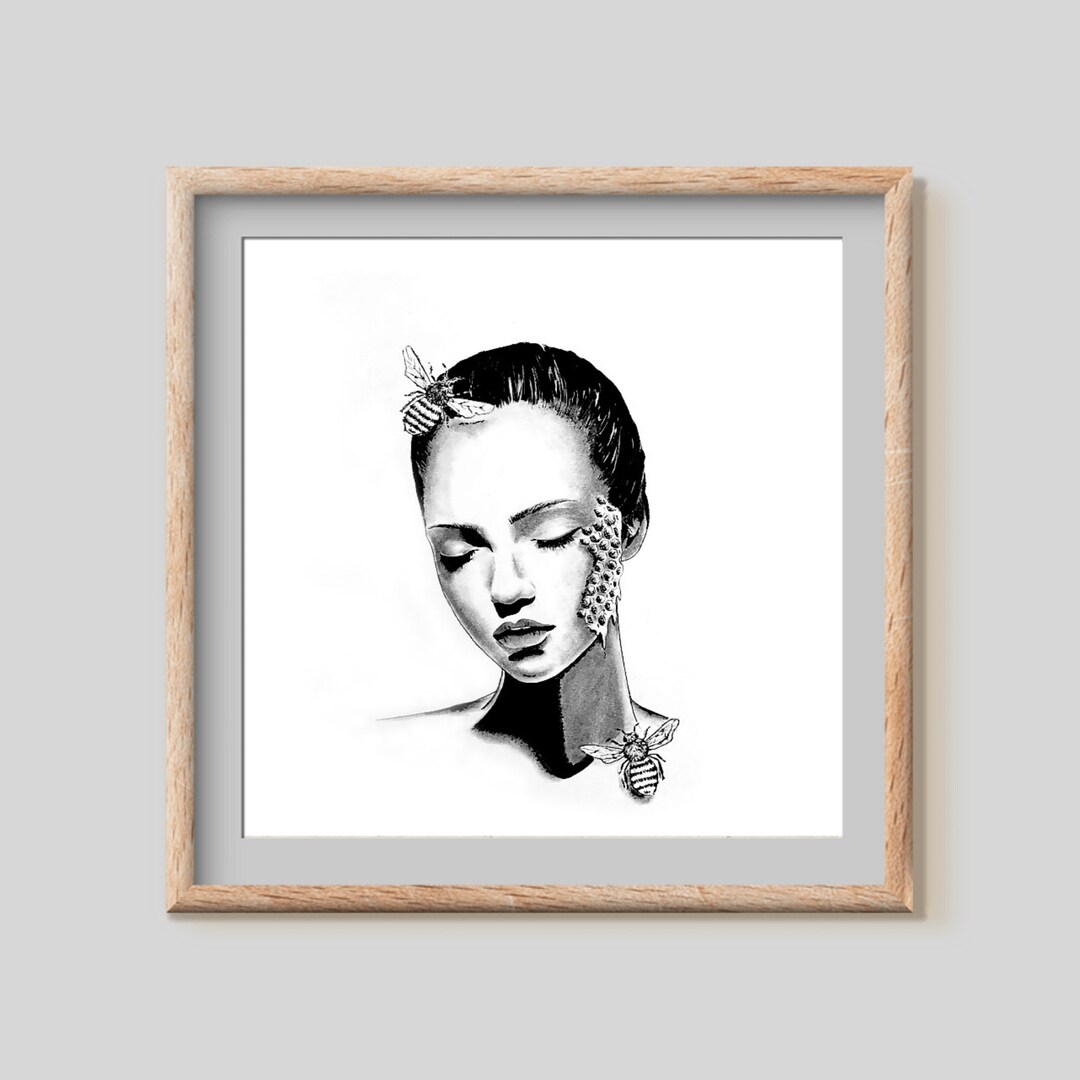 Lady Bee, Original Artwork by Heidi Ruckman, Fine Art Print - Etsy