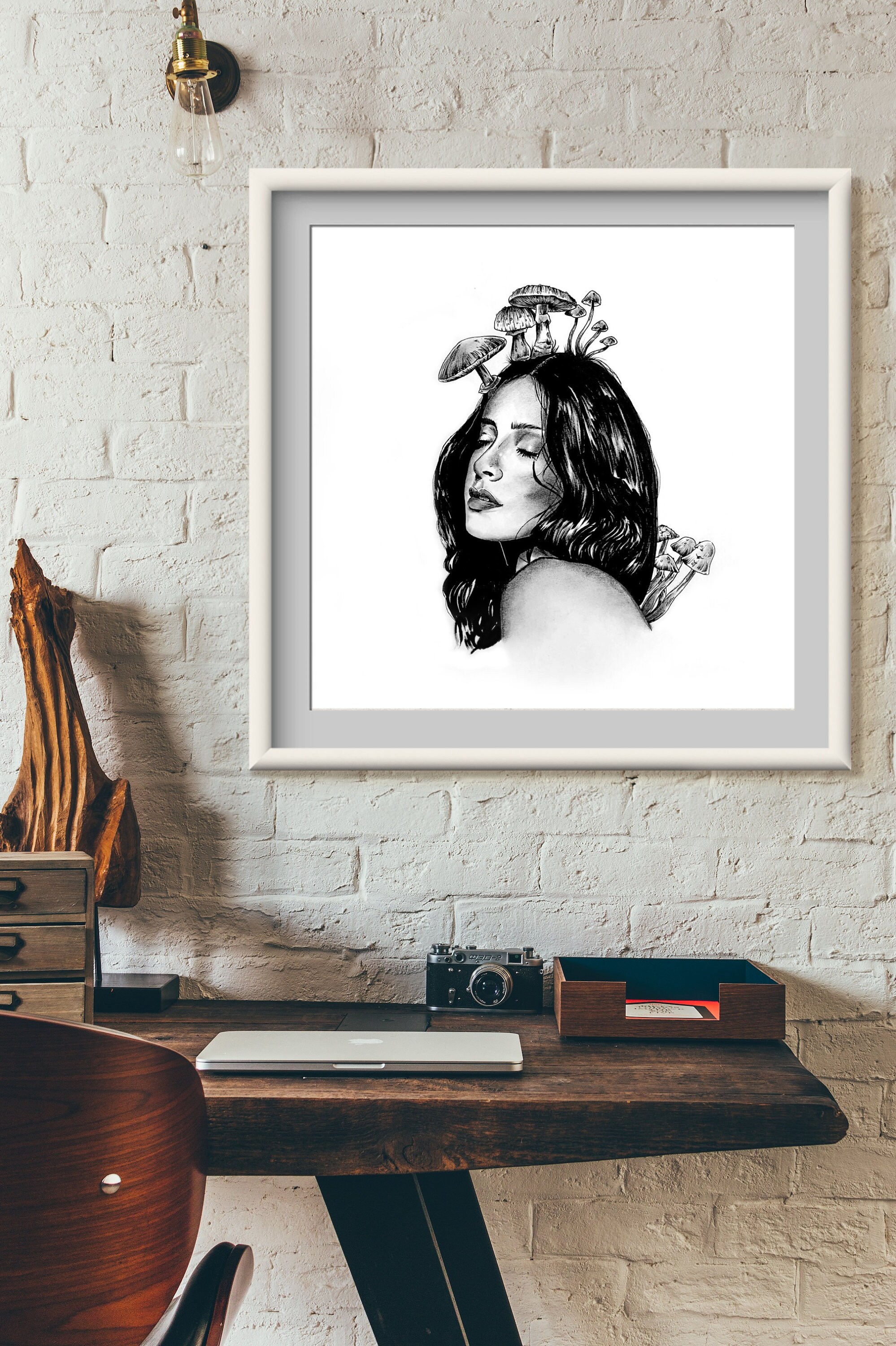 Mushroom Lady, Original Artwork by Heidi Ruckman, Fine Art Print - Etsy