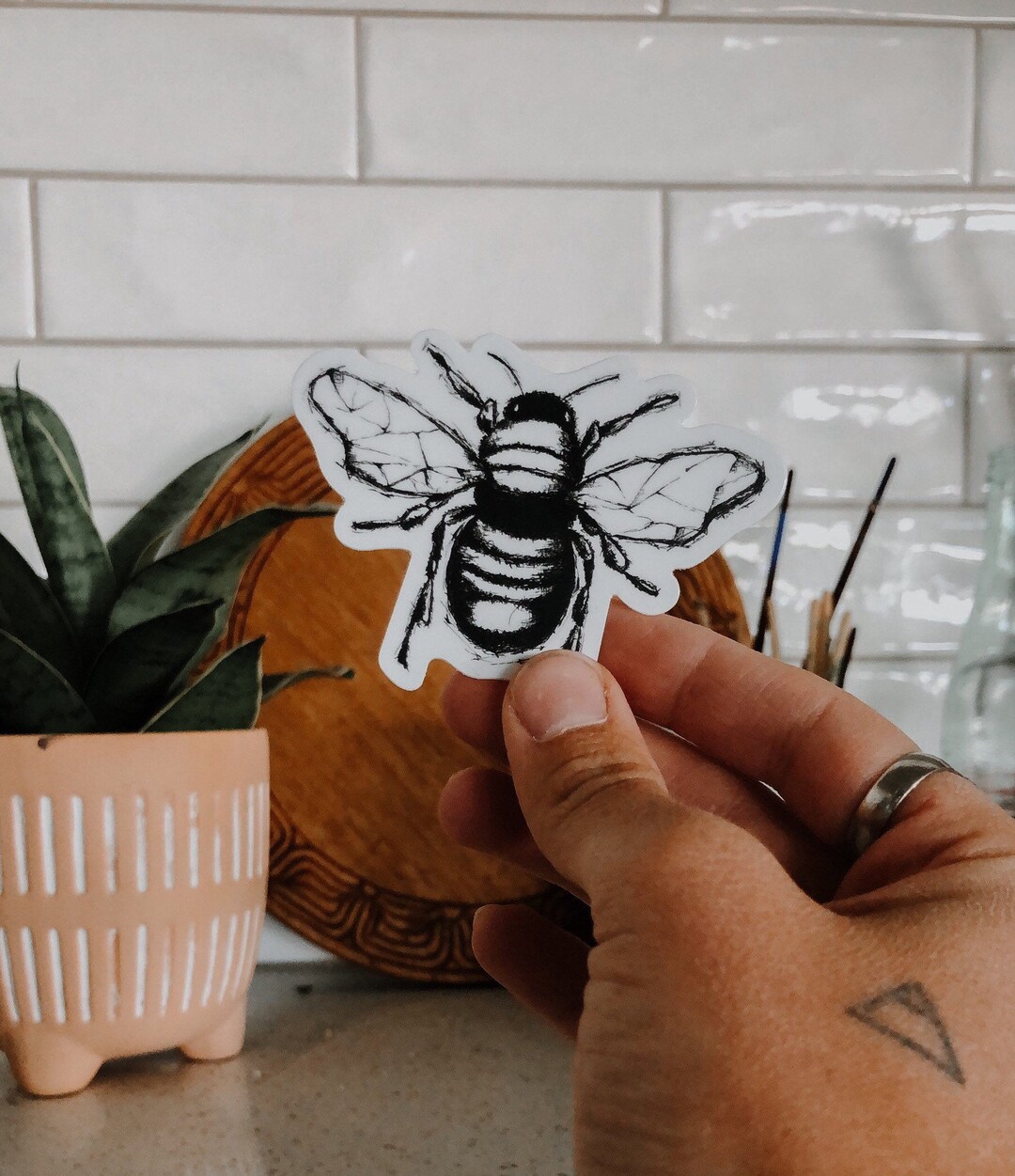 Honey Bee Sticker, Original Artwork by Heidi Ruckman - Etsy