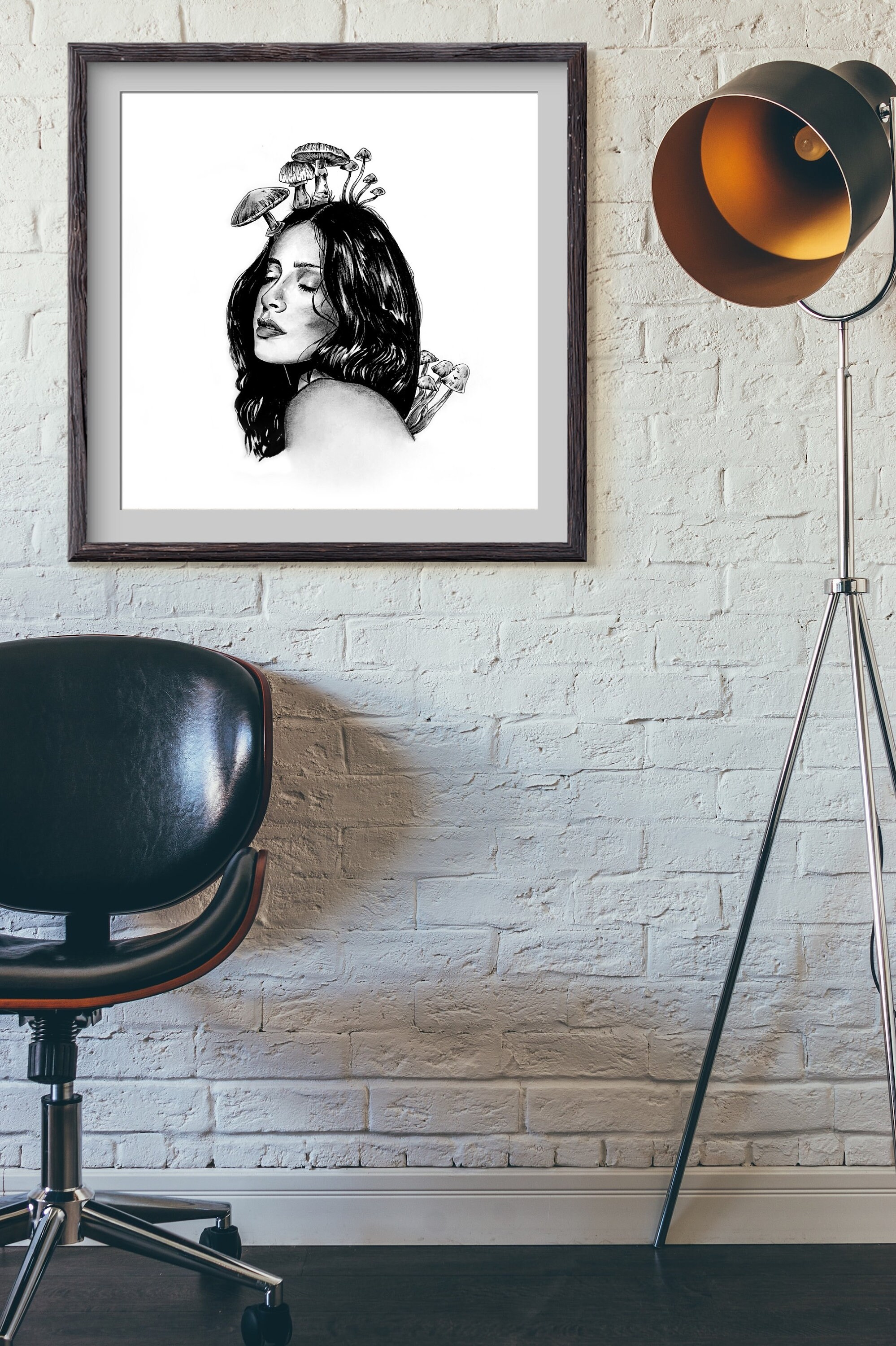 Mushroom Lady, Original Artwork by Heidi Ruckman, Fine Art Print - Etsy