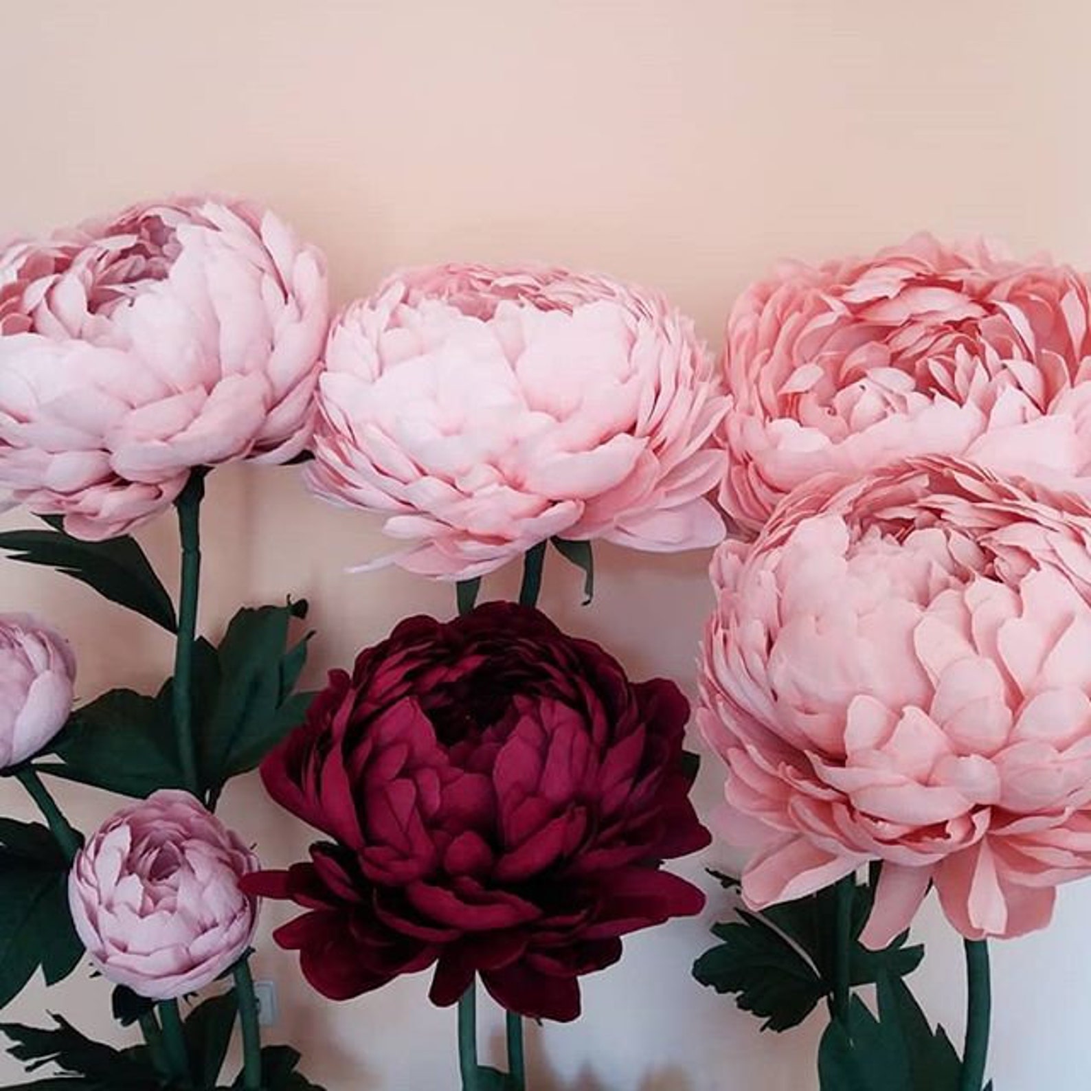 Giant Paper Peony Triple Stem Home and Event Decoration - Etsy