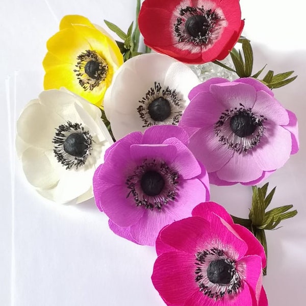 Paper Anemone Flower - Etsy