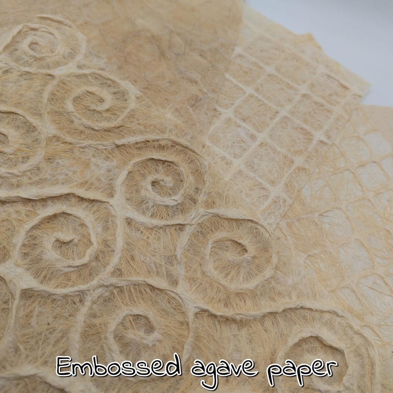 THAI AGAVE PAPER, Handmade : Scrapbook & Journal Fiber Art A4 / 8.2 ...