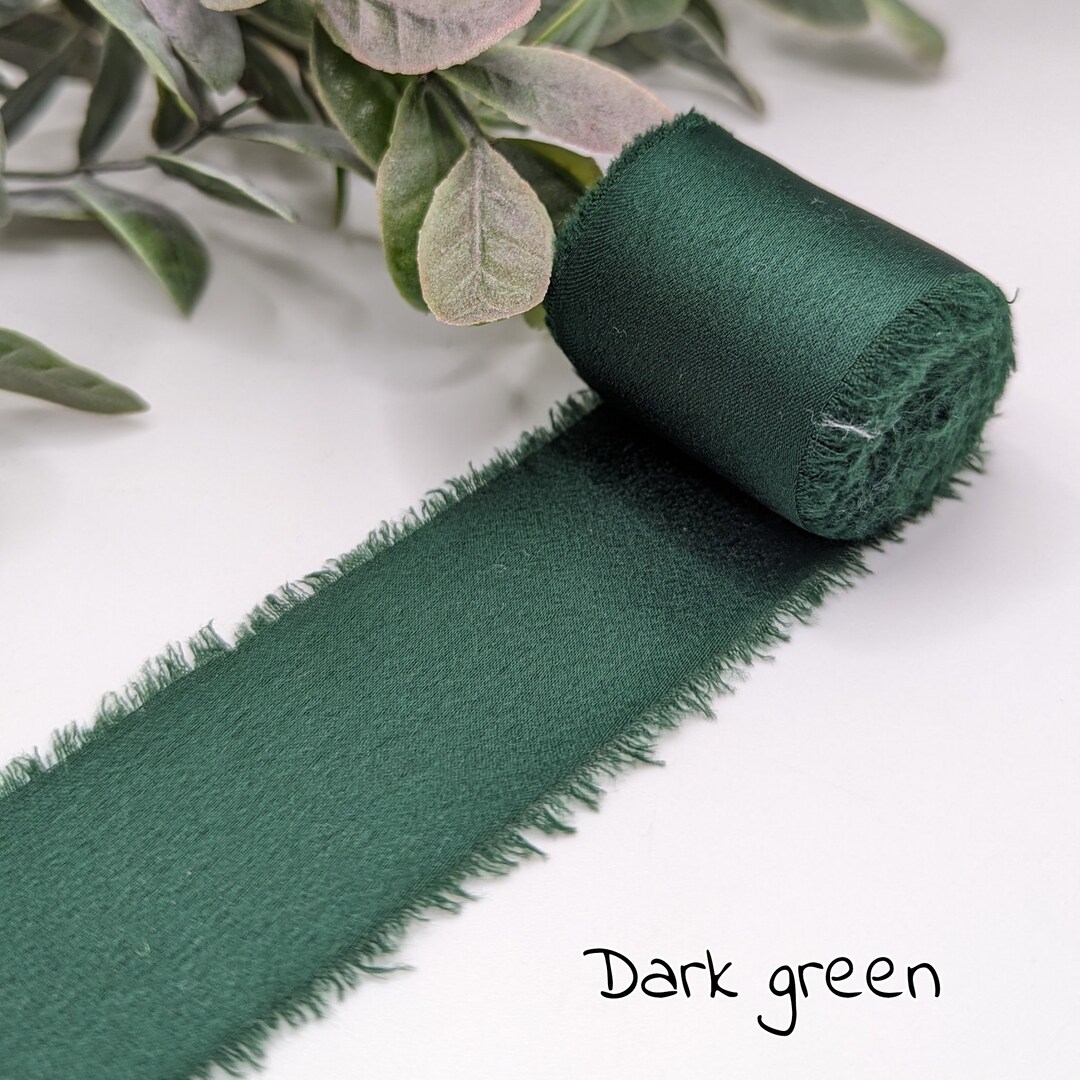 Silk Look Ribbon: Frayed Edge Ribbon for Wedding & Floral Display - Etsy