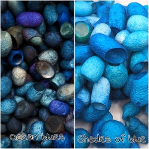 SILK COCOONS Packs of 5 or 10, Dyed Packs, Pictures Are for Color ...