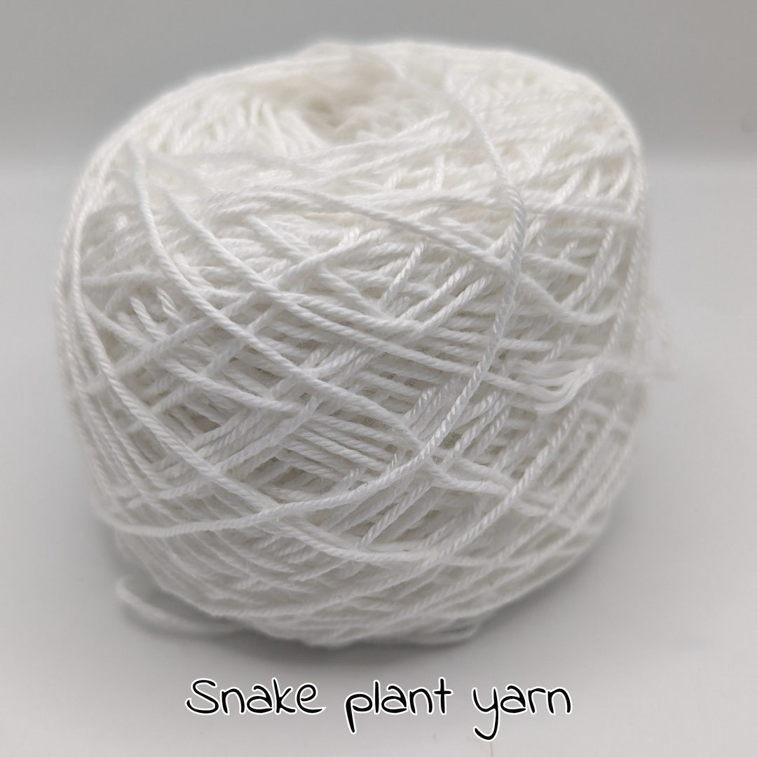 SNAKE PLANT YARN, 50g Ball. Natural Yarn, Raw Spun, Fingering Weight ...