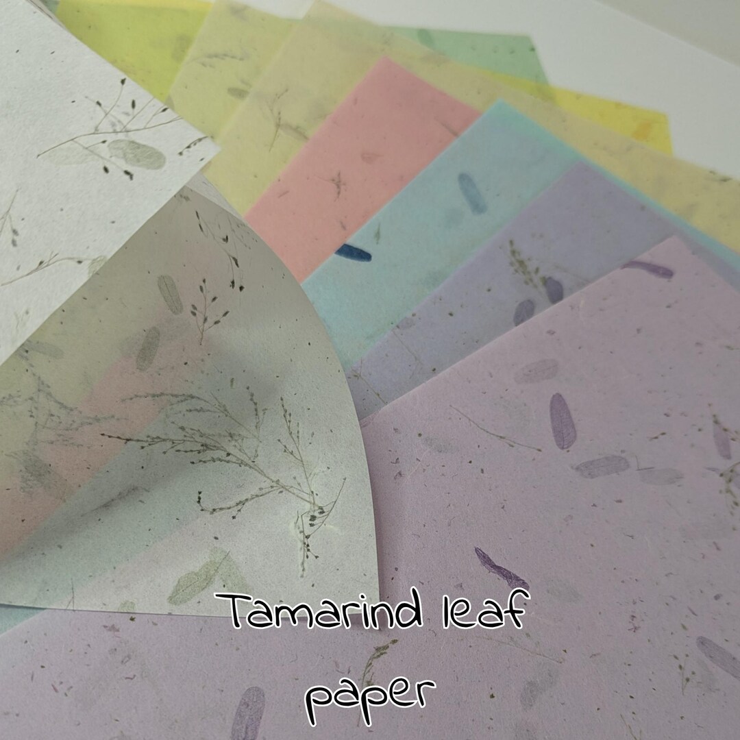 TAMARIND LEAF PAPER, With Mulberry Fibre, 30gsm - 40gsm, A4 Sheets ...