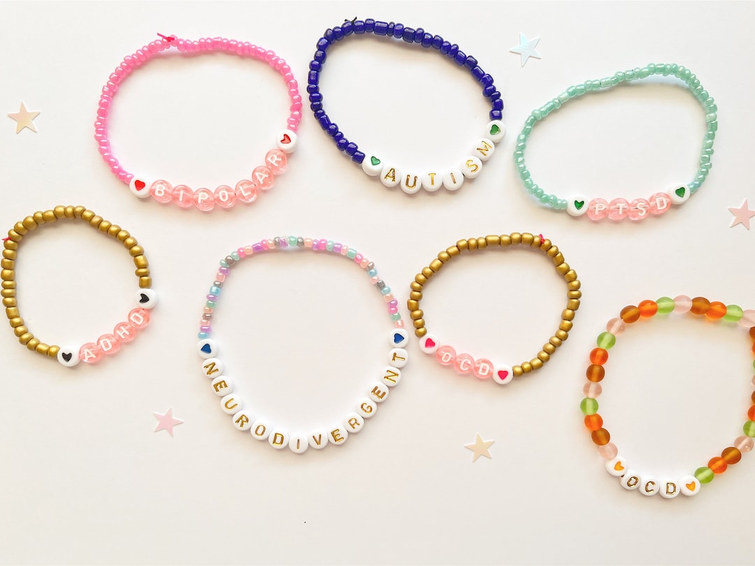 Neurodivergent Seed Bead Bracelet: Autism, ADHD, OCD - Etsy